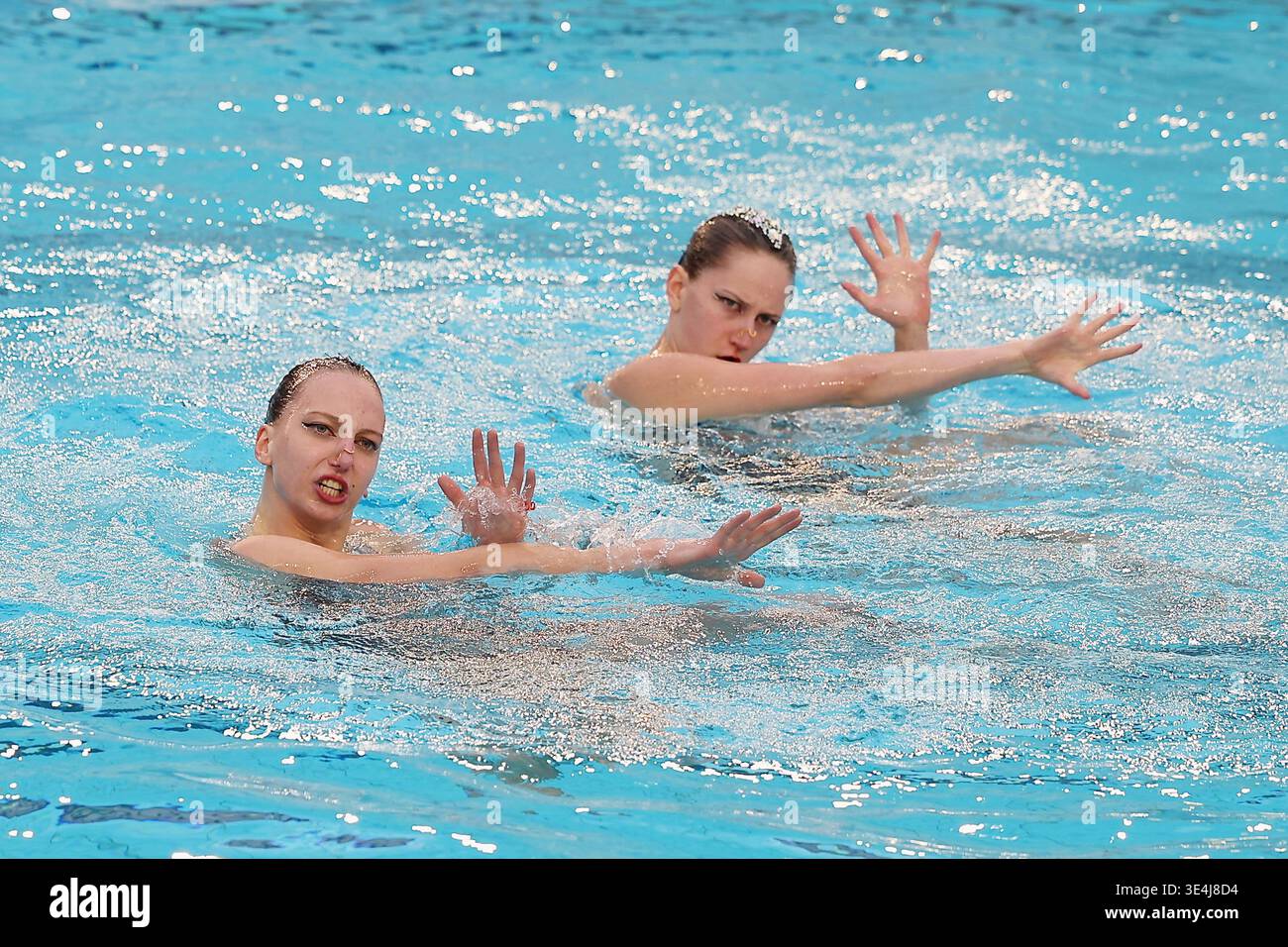 Mariana Kudynova and Silvia Majerova (Czech republic) during the World ...