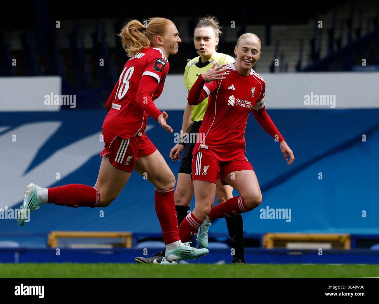 Liverpool's Ceri Holland celebrates scoring from the penalty spot for ...