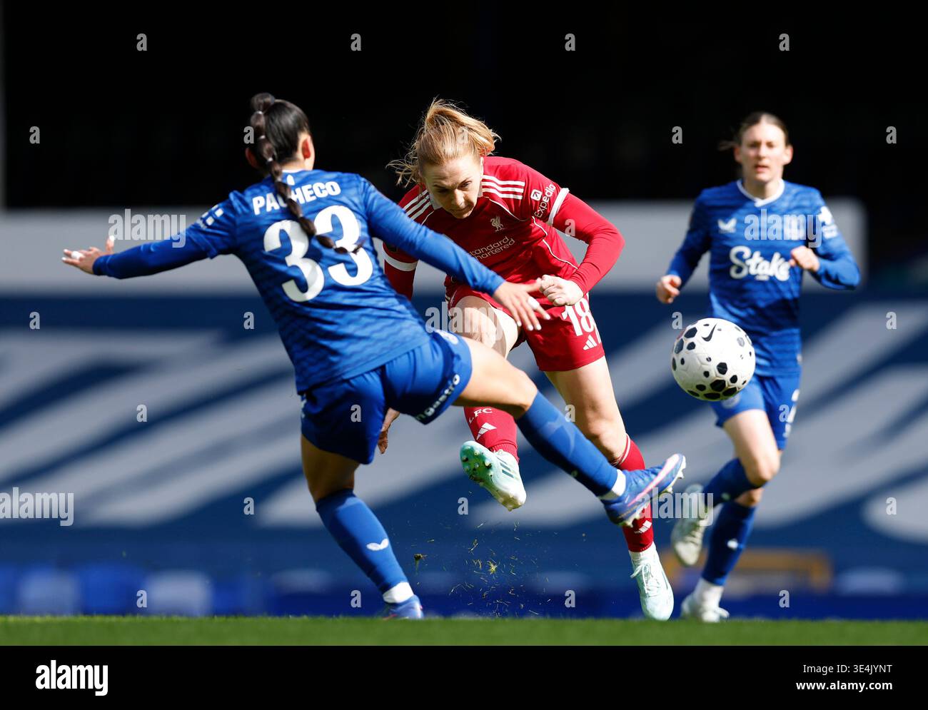Liverpool's Ceri Holland scoring her team's third goal during the ...