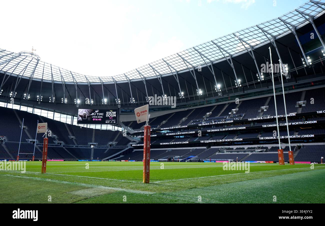 A general view of the ground ahead of the Premiership Women's Rugby ...