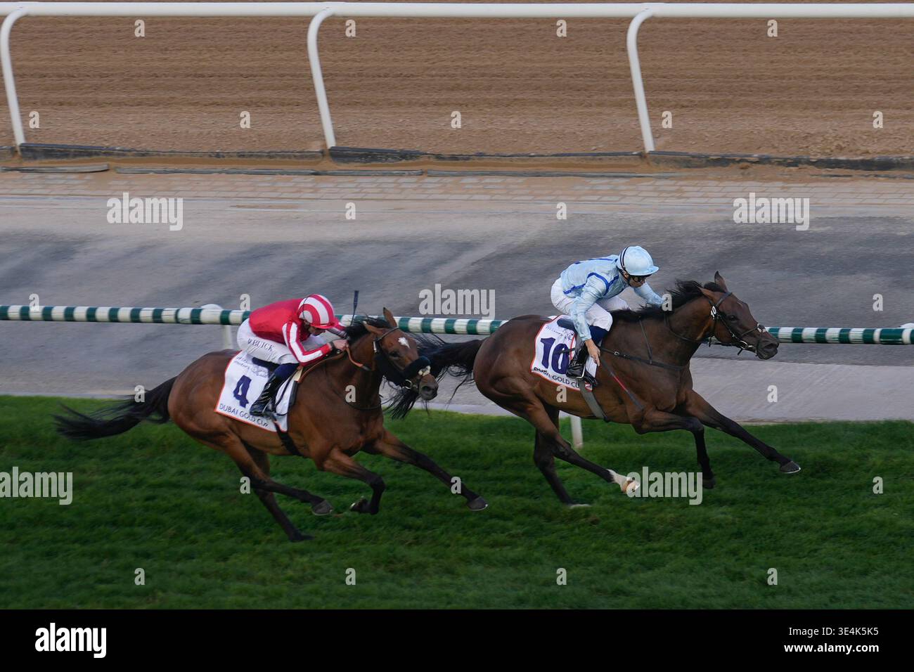 Fairy Green with jockey Mickael Barzalona, right, leads during the ...