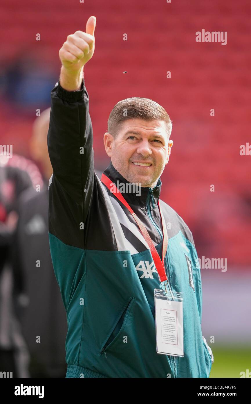 Liverpool Legends' Steven Gerrard ahead of the Legends match at Anfield ...