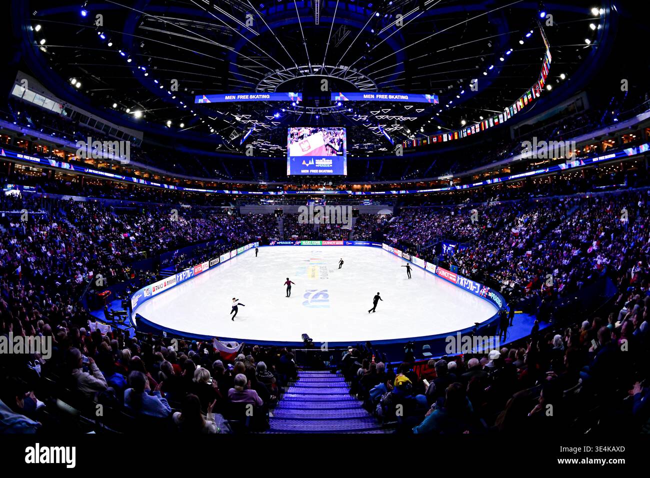 Panoramic view of O2 Arena, during Men Free Skating, at the ISU Figure ...