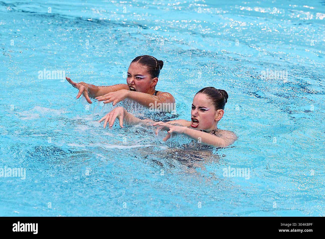 Melody Halbeisen and Meret Isler (Switzerland) during the World ...