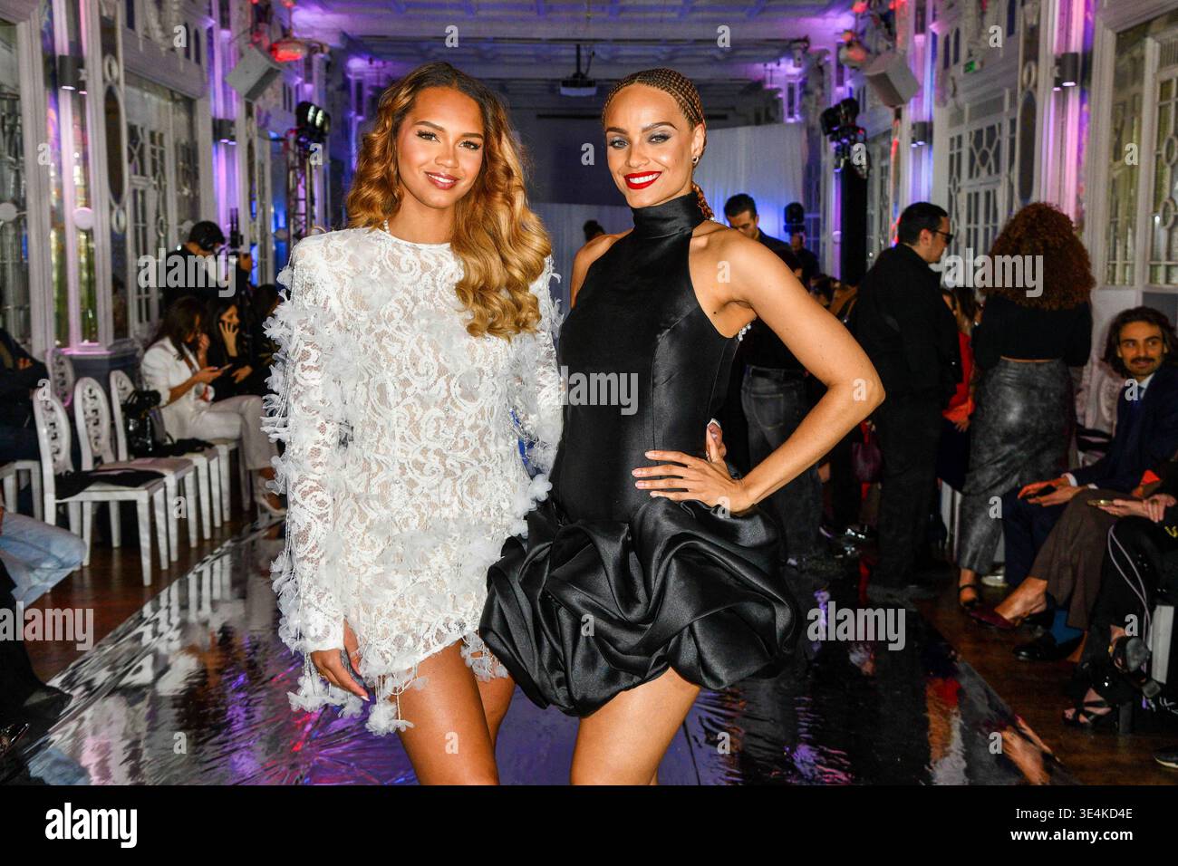 Indira Ampiot, Alicia Aylies - attends the runway during Stevens Ishay ...