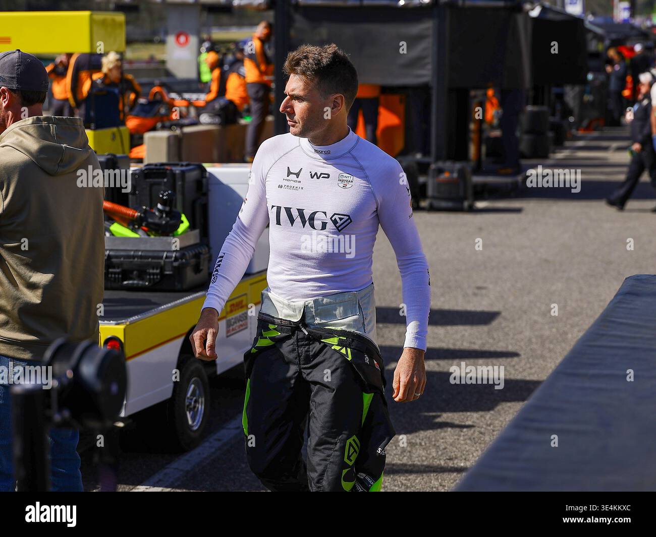 March 28, 2026: Andretti Global driver Will Power (26) walks to his pit ...