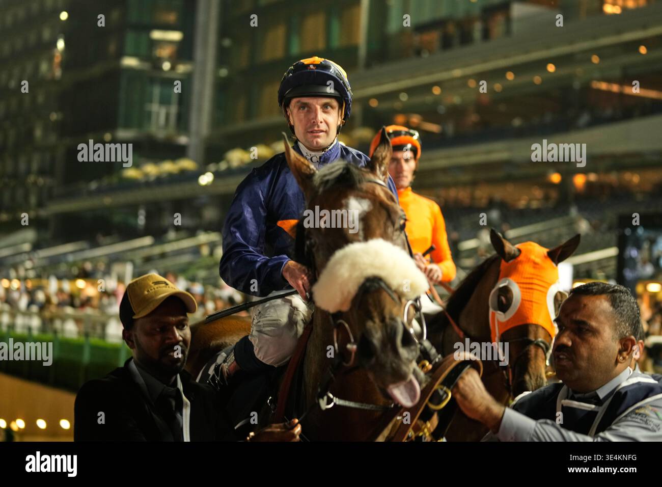 Dark Saffron with jockey Connor Beasley, Center, wins $2 million Dubai ...