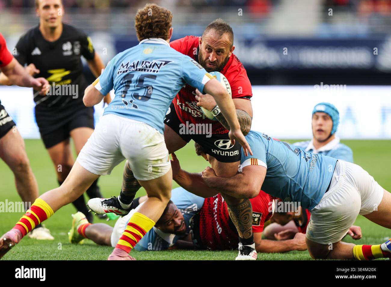 Beka GIGASHVILI of Toulon during the Top 14 match between Perpignan and ...