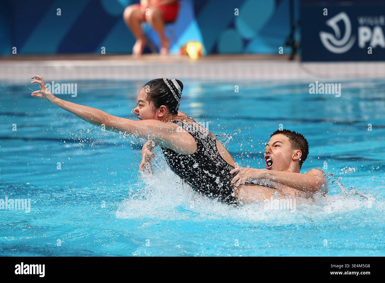 Yixin Cao and Haoyue Shi (People's Republic of China) during the World ...