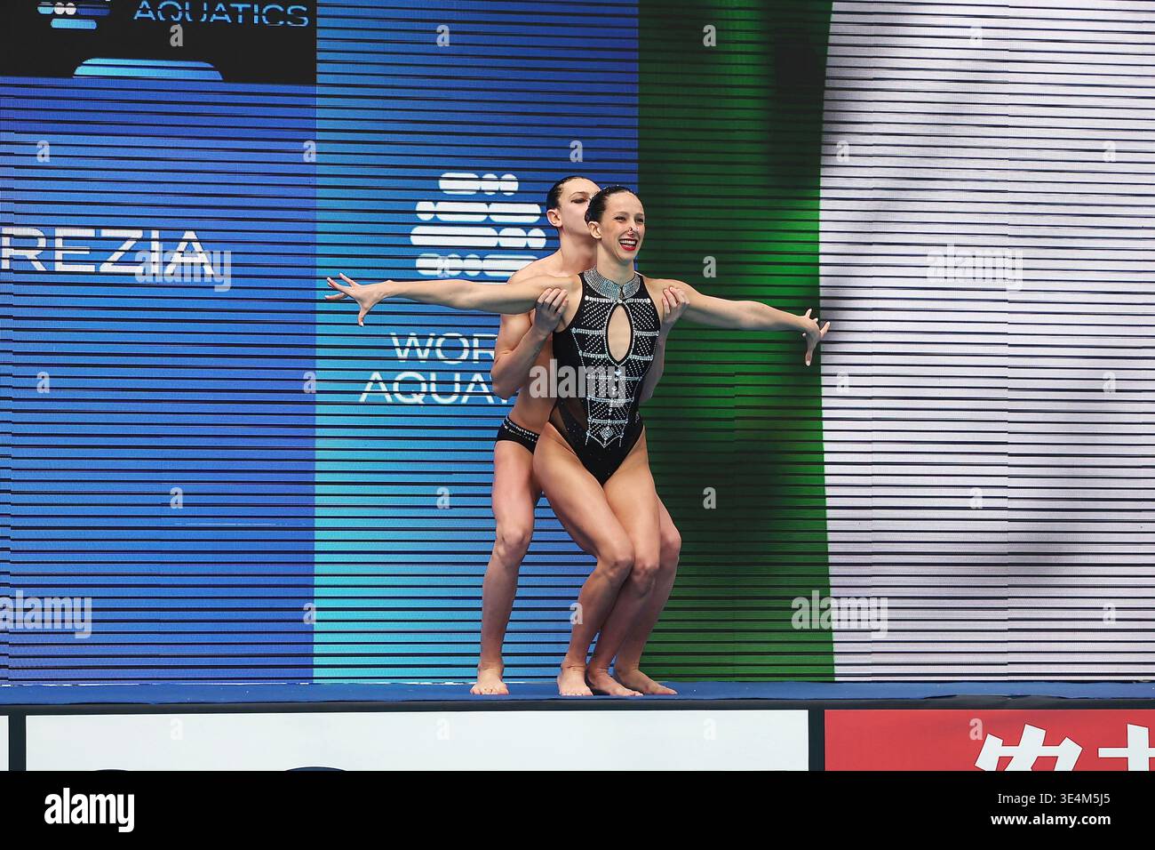 Filippo Pelati and Lucrezia Ruggiero (Italy) during the World Aquatics ...