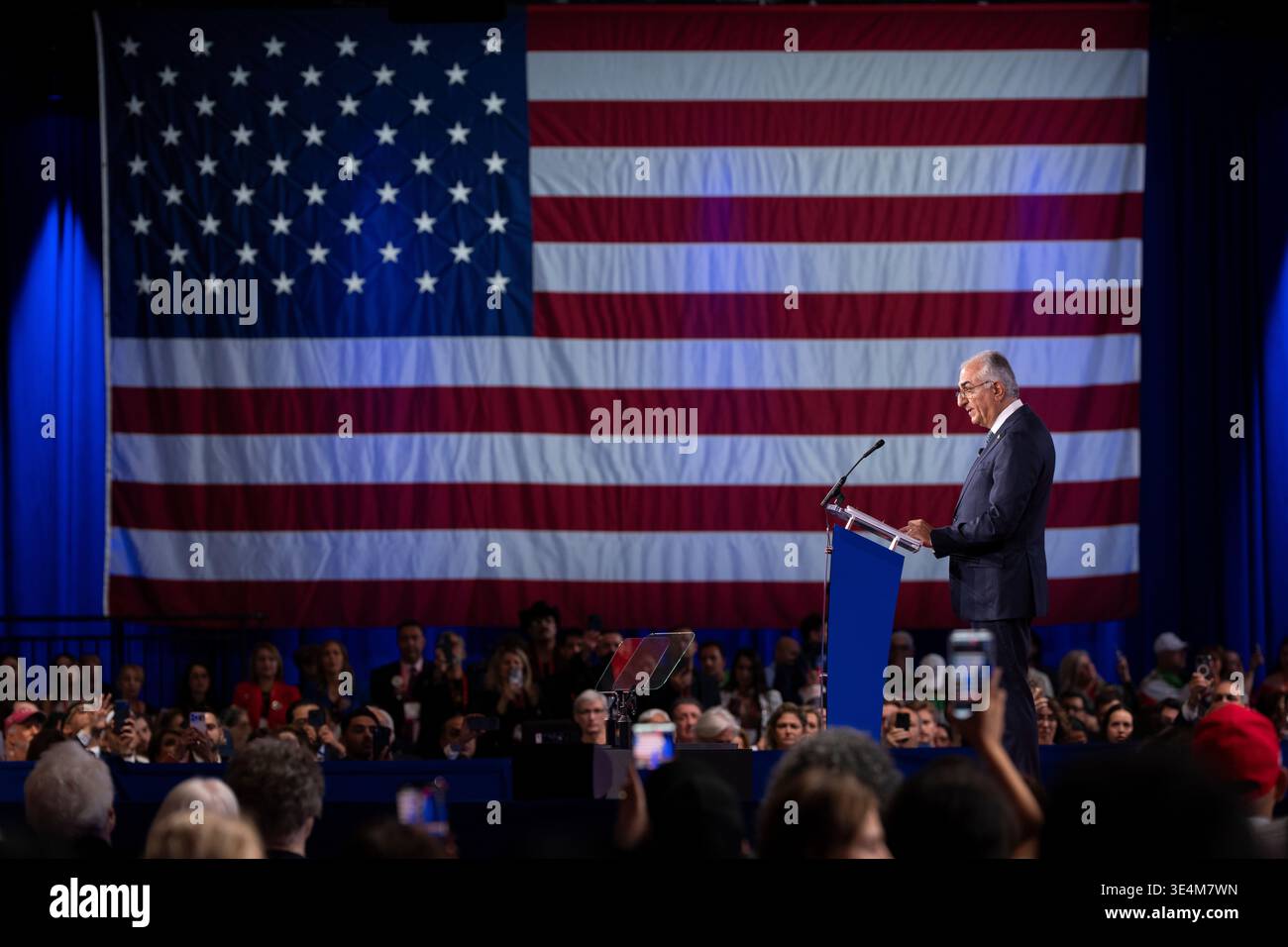 Exiled Iranian Crown Prince Reza Pahlavi speaks at the Conservative ...