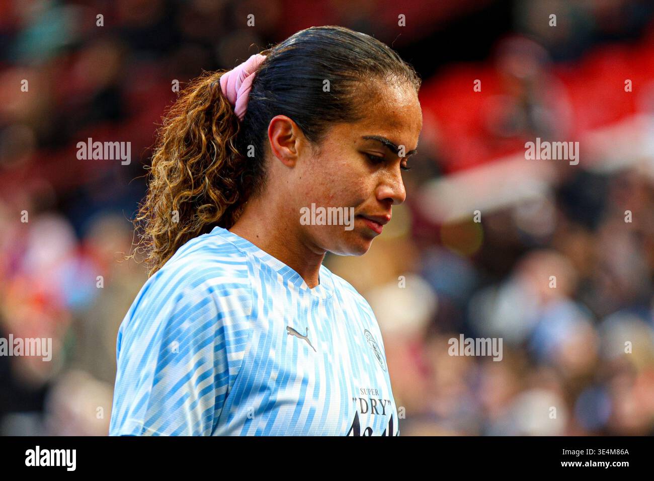MANCHESTER, ENGLAND - March 28: Mary Fowler of Manchester City prior to ...