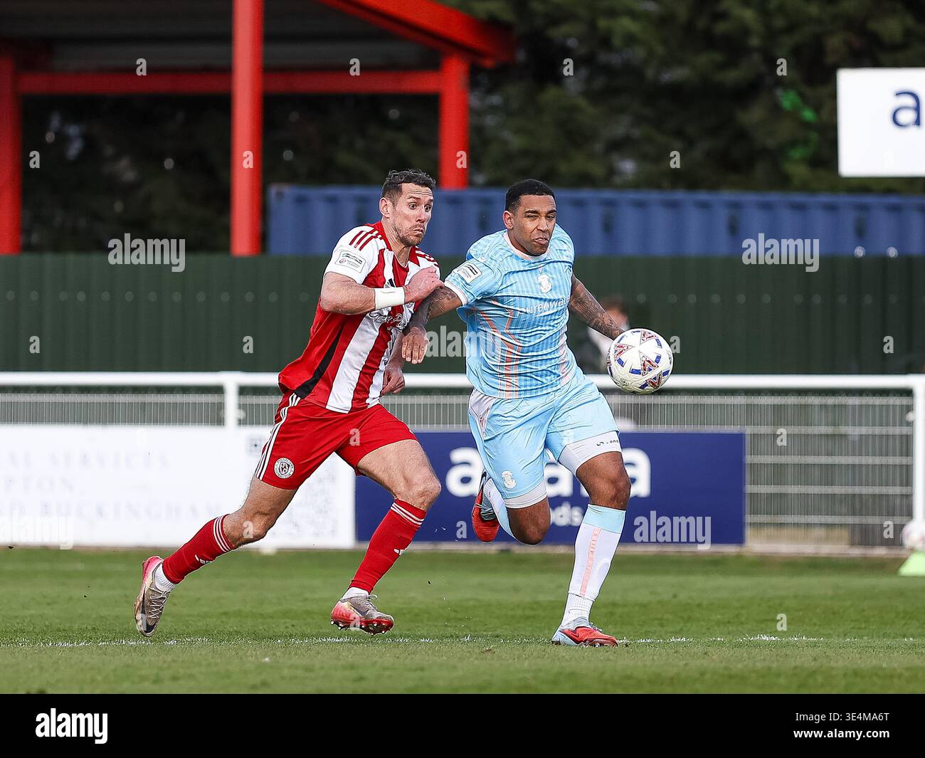 BRACKLEY, ENGLAND - MARCH 28: Matt Lowe of Brackley Town chases the ...