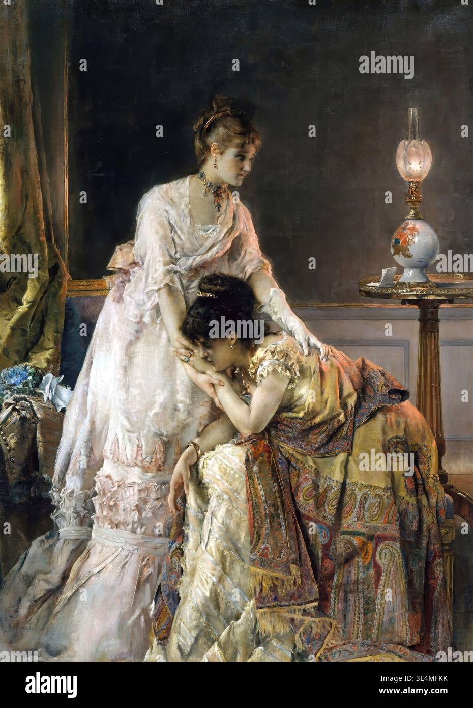Alfred Stevens – After the Ball, 1874 – Genre Painting Stock Photo - Alamy