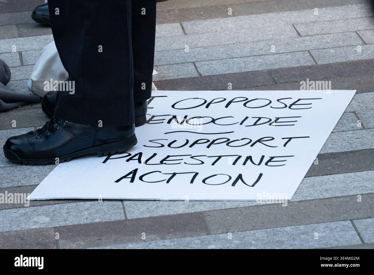 London, UK. 28 March, 2026.A police officers stands on a confiscated ...