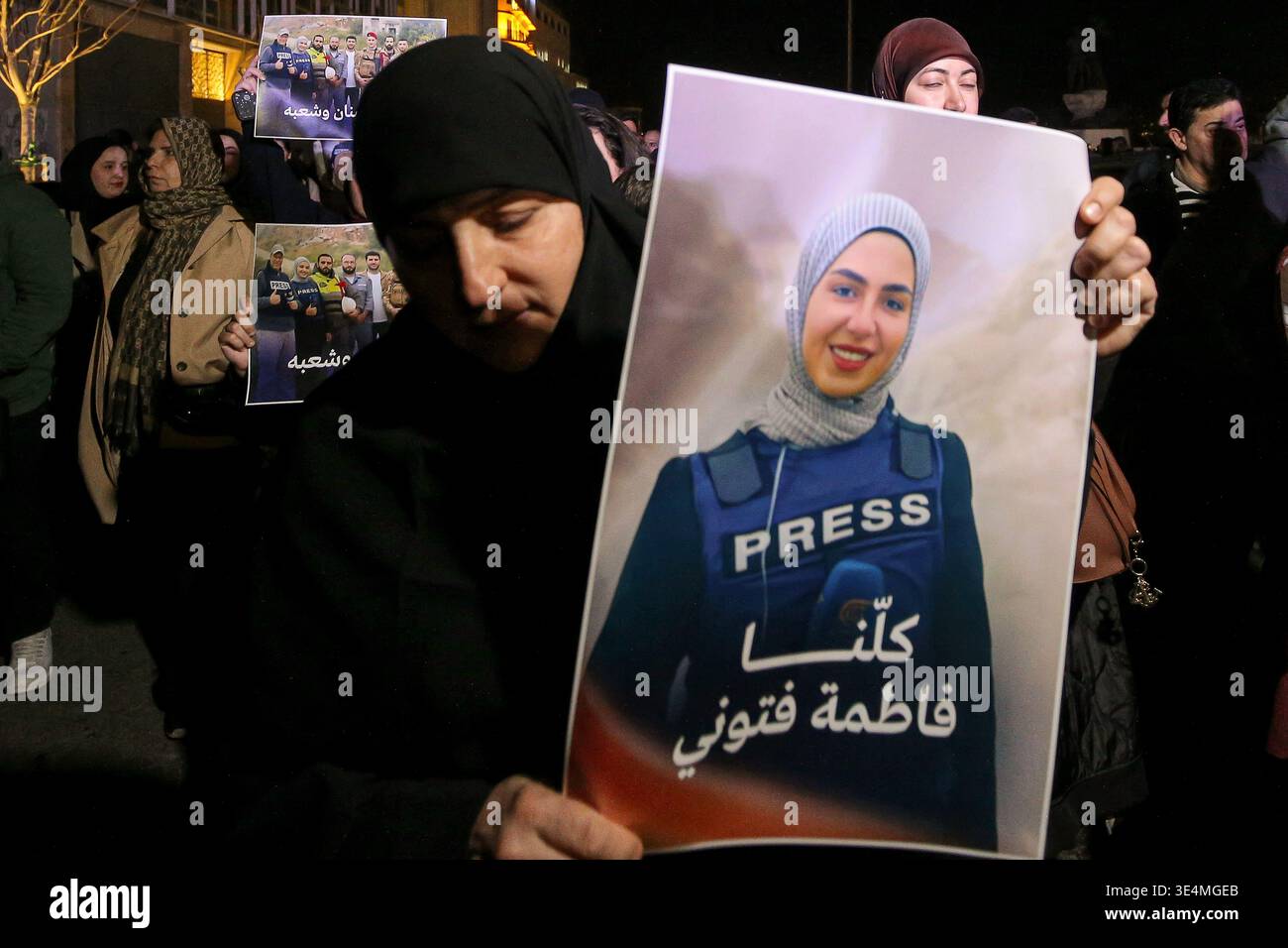 March 28, 2026, Beirut, Beirut, Lebanon: A Lebanese displays a picture ...