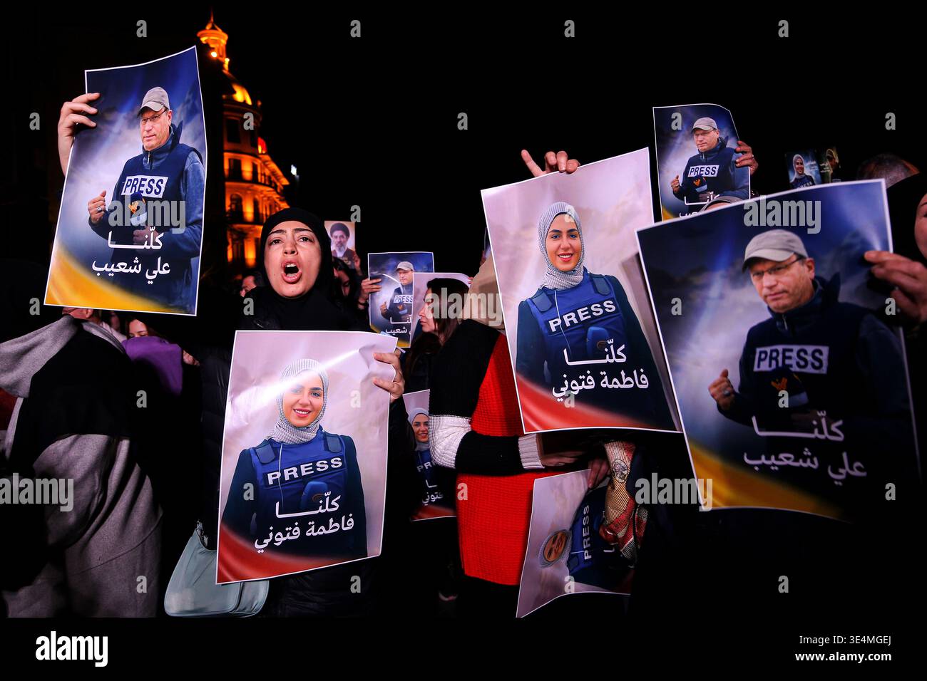 March 28, 2026, Beirut, Beirut, Lebanon: A Lebanese chants slogans as ...