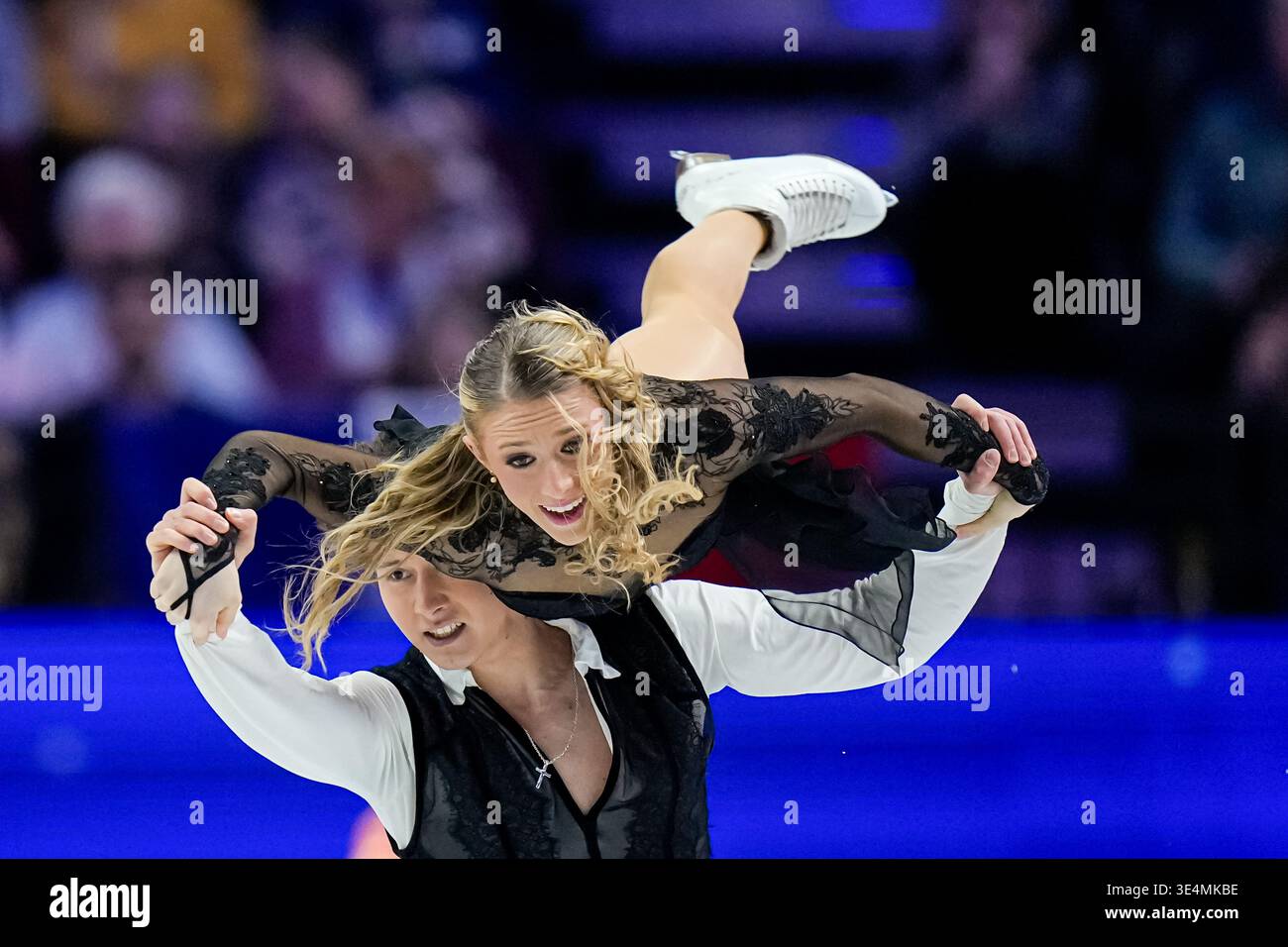 Emilea Zingas and Vadym Kolesnik from the United States compete during ...