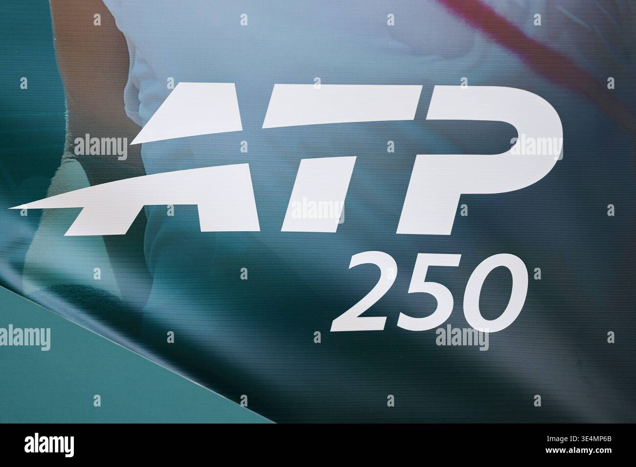 A detail view of ATP 250 signage during the Fayez Sarofim & Co. U.S ...