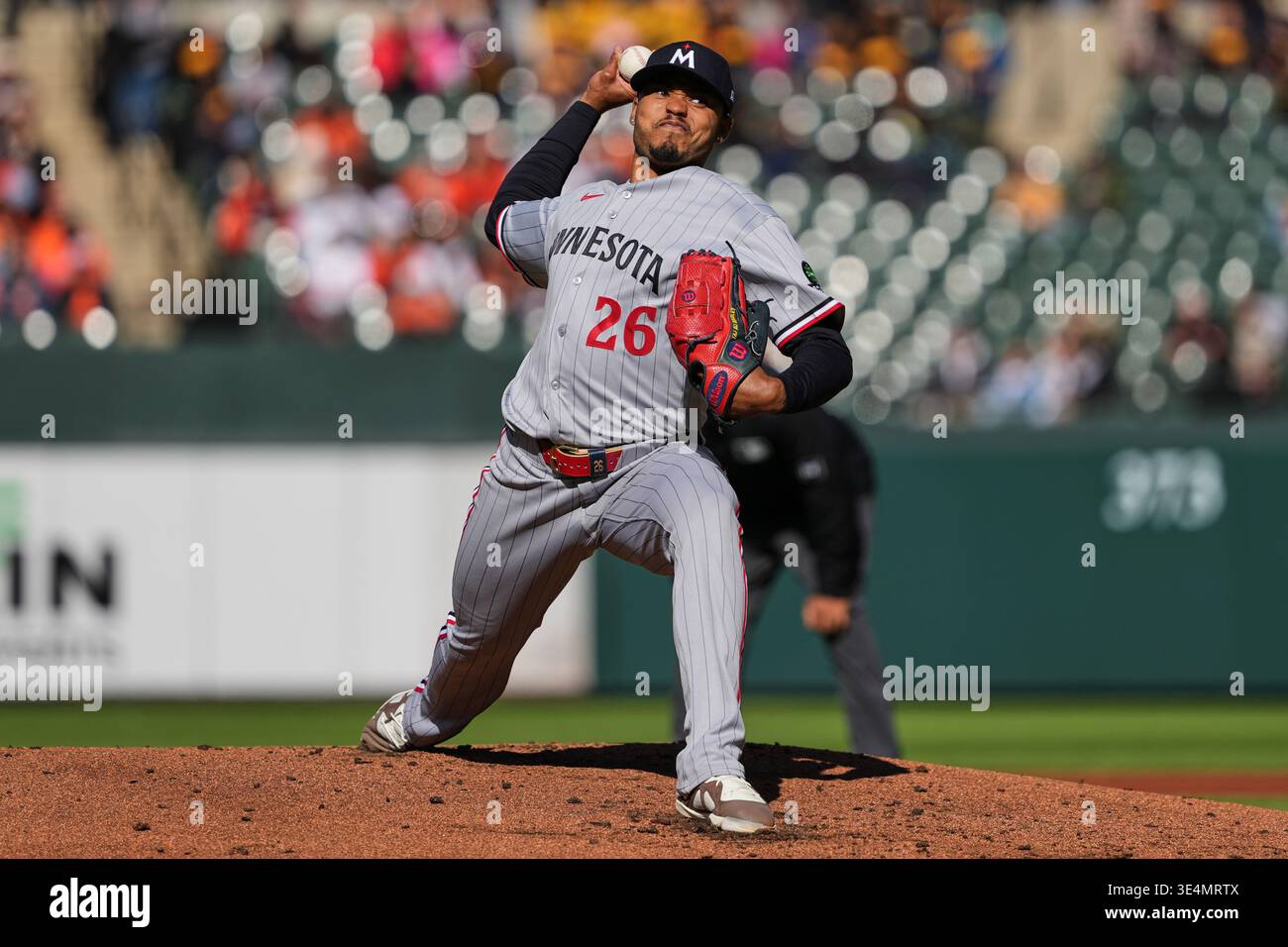 Minnesota Twins pitcher Taj Bradley delivers during the first inning of ...