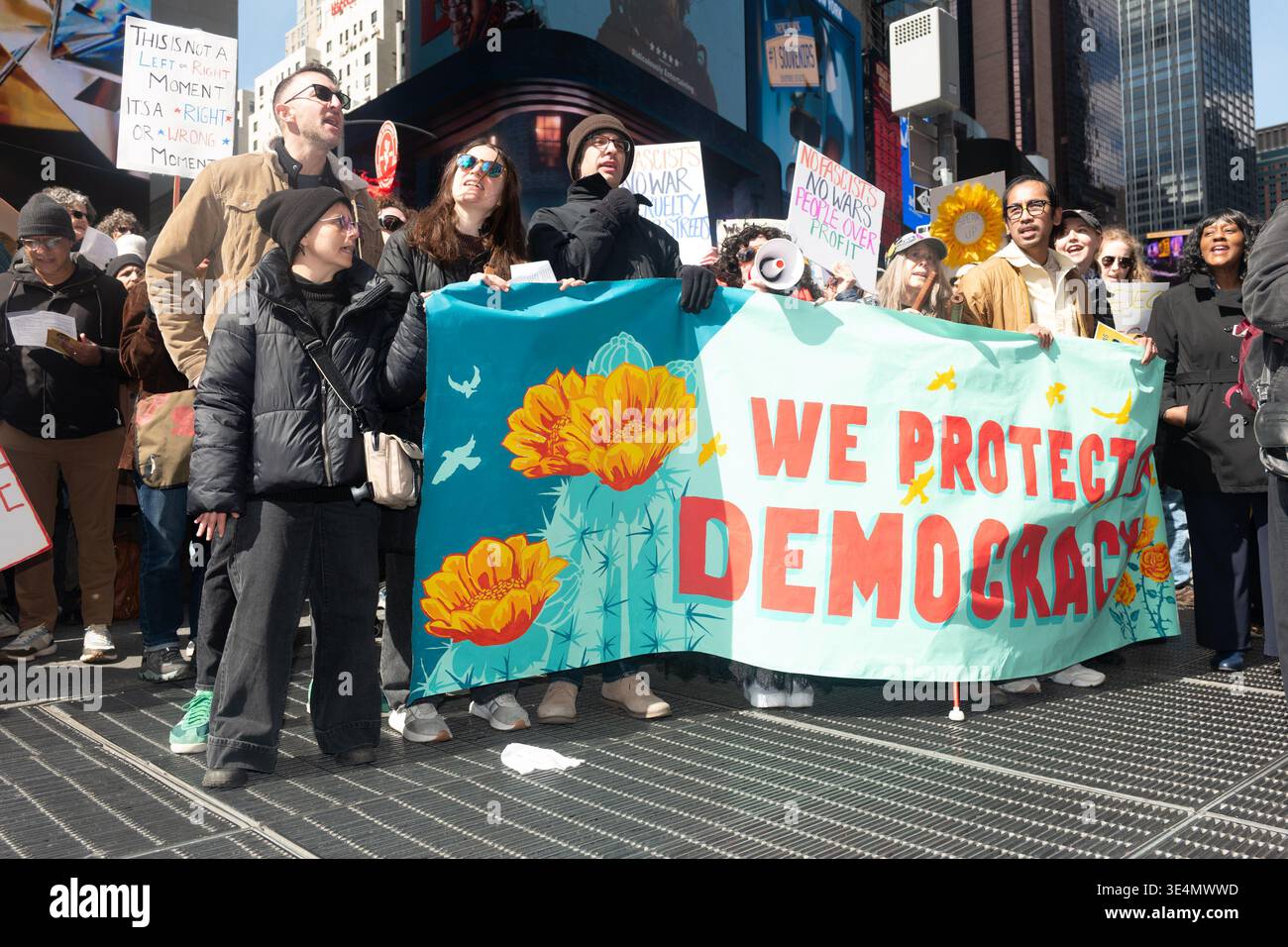 New York, NY-March 27: No Kings Day 3.0 Protest on March 28, 2026 with ...