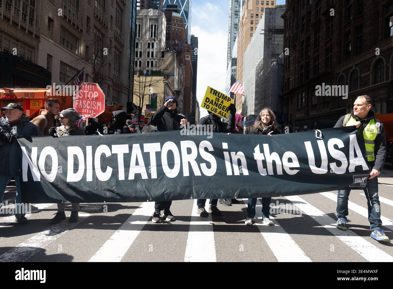 New York, NY-March 27: No Kings Day 3.0 Protest on March 28, 2026 with ...