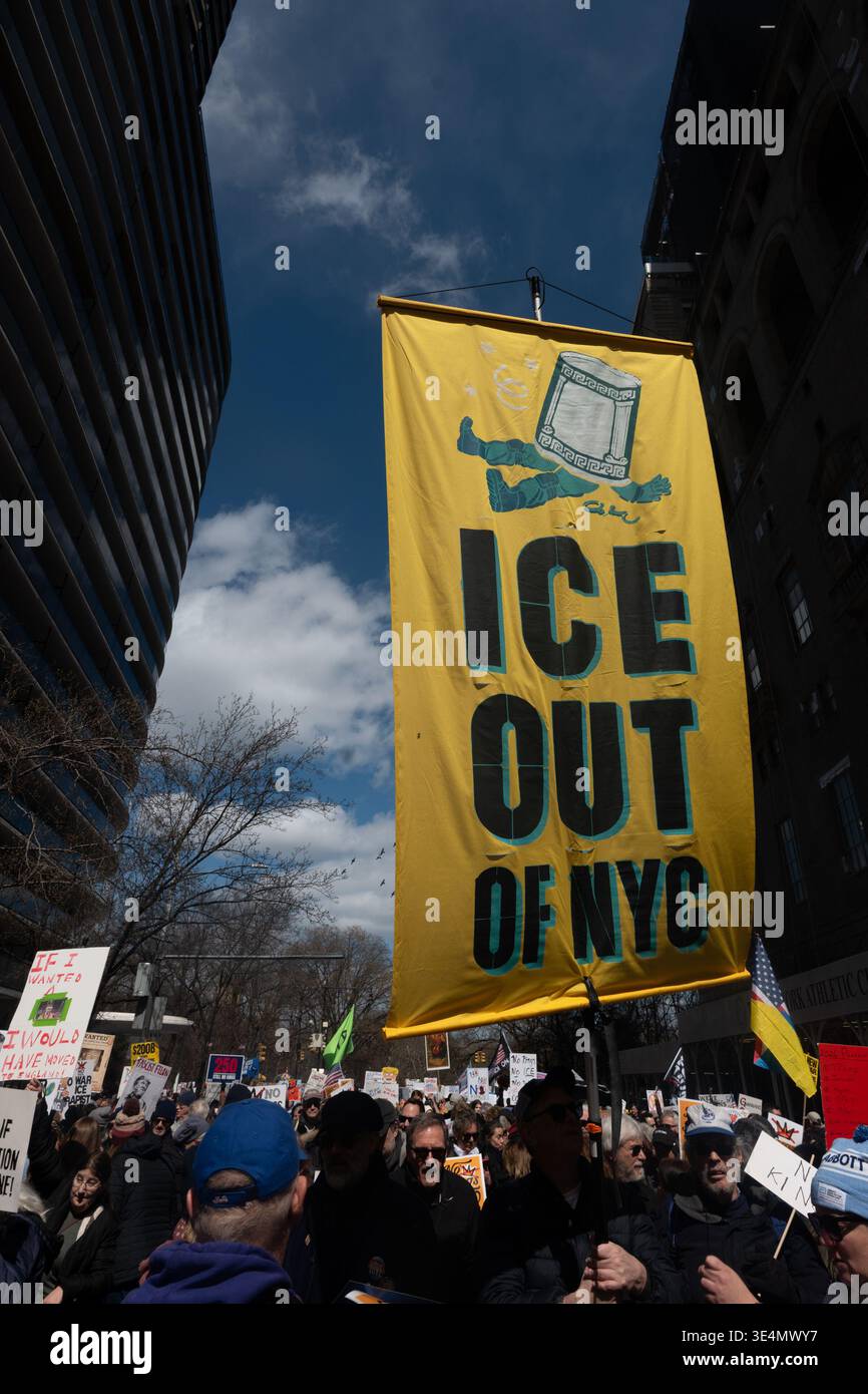 New York, NY-March 27: No Kings Day 3.0 Protest on March 28, 2026 with ...