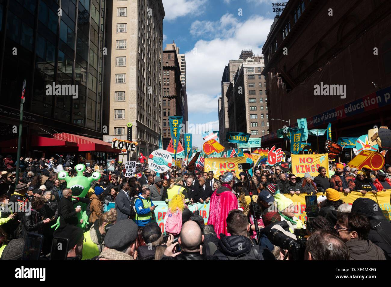 New York, NY-March 27: No Kings Day 3.0 Protest on March 28, 2026 with ...