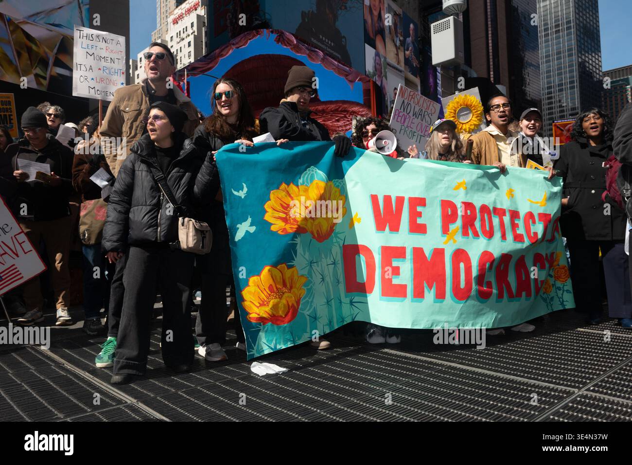 New York, NY-March 27: No Kings Day 3.0 Protest on March 28, 2026 with ...
