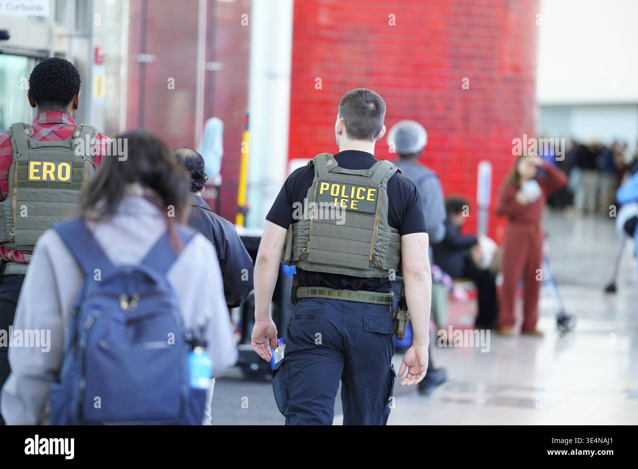 Immigration and Customs Enforcementc(ICE) agents on patrol in support ...