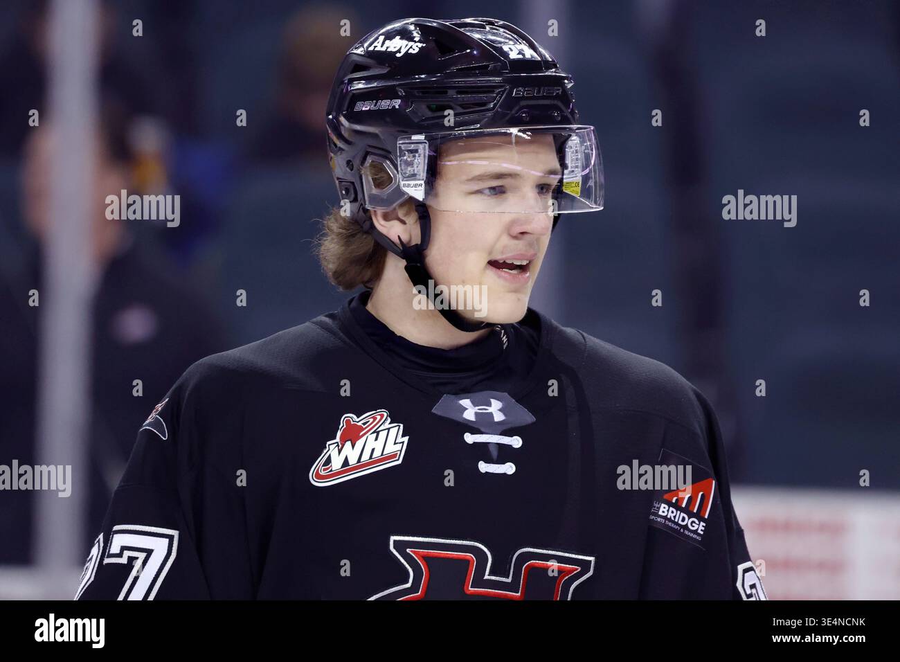 Lethbridge Hurricanes LW Gavin Lesiuk during WHL (Western Hockey League ...