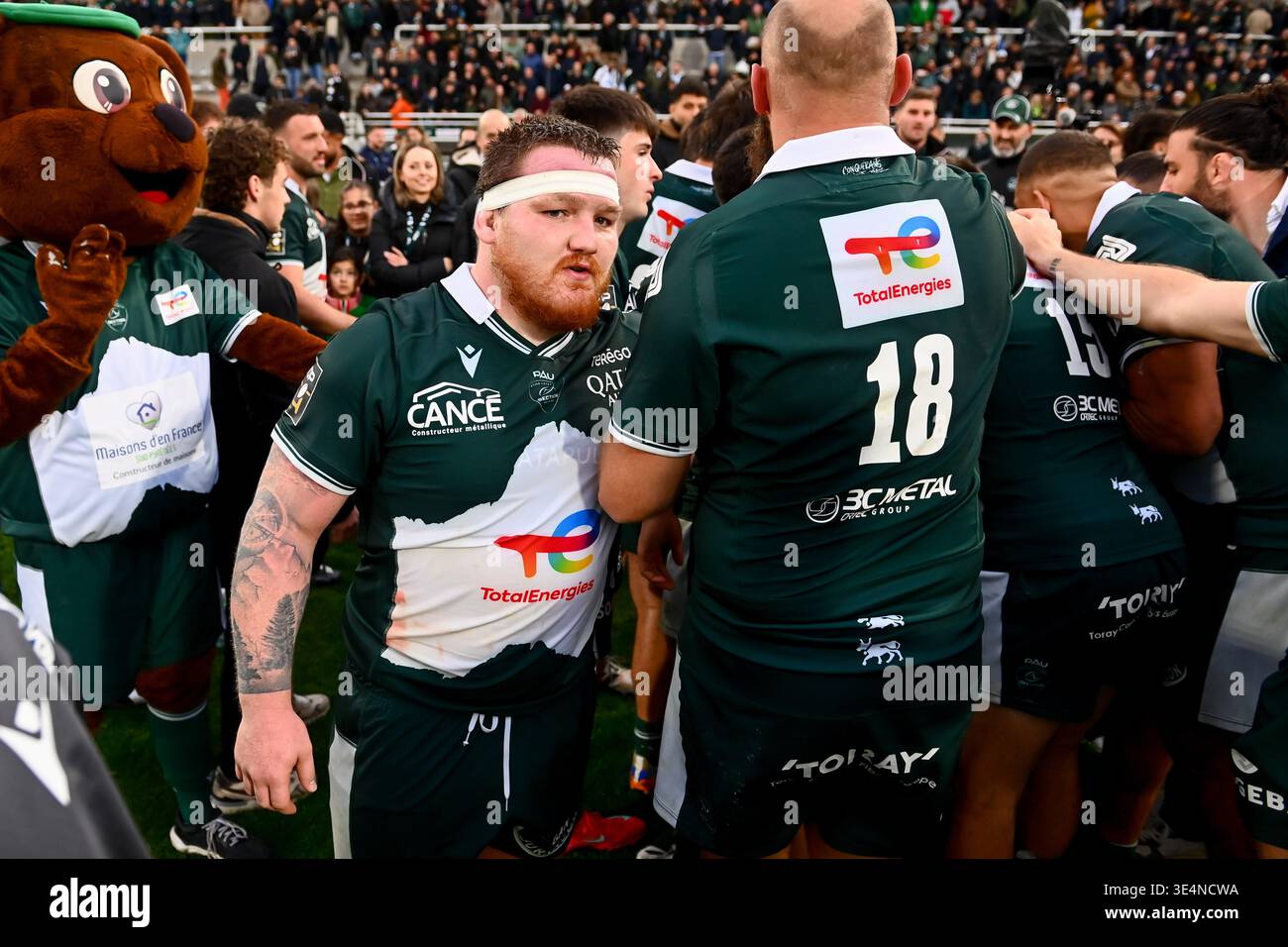 Thomas Laclayat of section paloise pau during the Top 14 match between ...