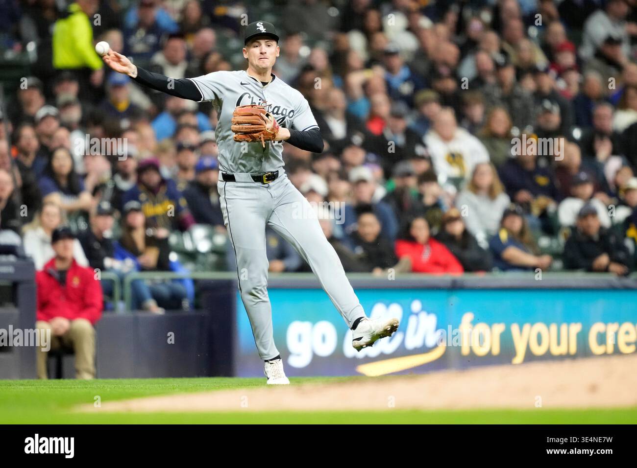 Chicago White Sox shortstop Colson Montgomery throws out Milwaukee ...