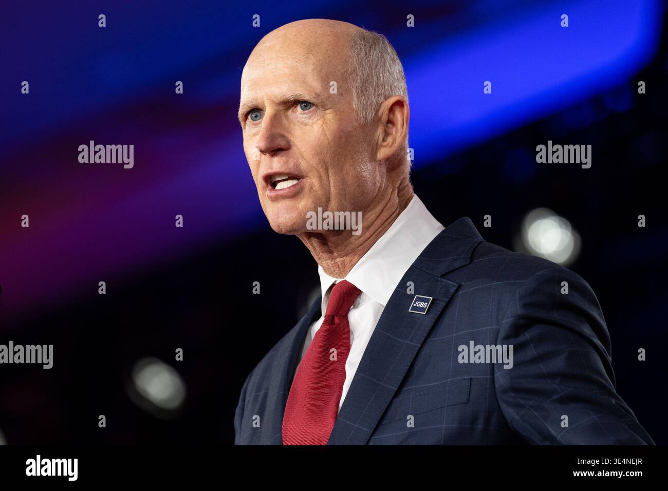 Senator Rick Scott speaks during day 3 of CPAC Conference at Gaylord ...