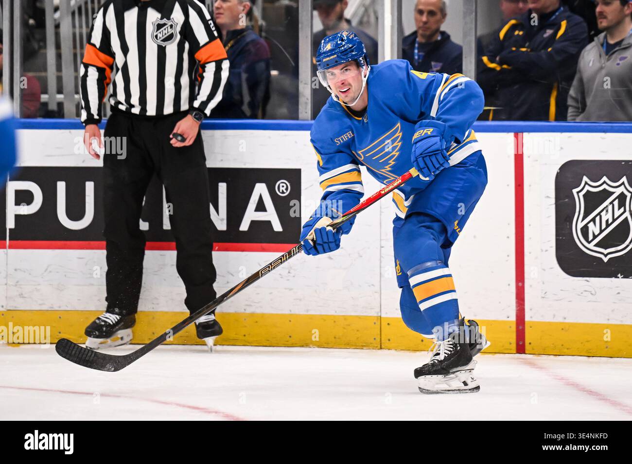 St. Louis Blues' Justin Holl (4) in action during the third period of ...