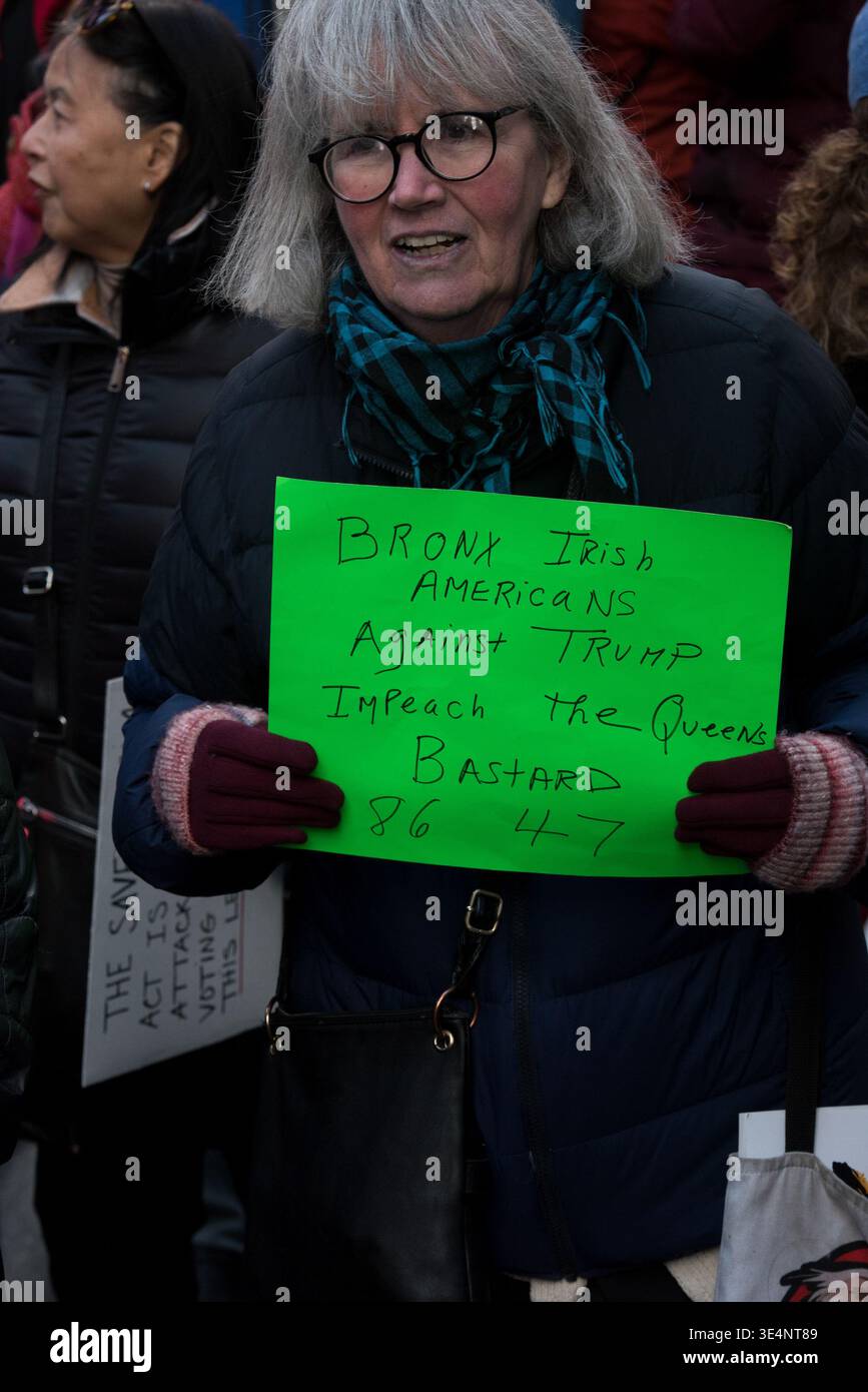 A protestor in Times Square during the 'No Kings' rally on Saturday ...