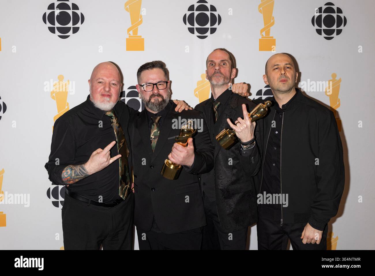Despised Icon pose for photos after winning Metal/Hard Music Album of ...