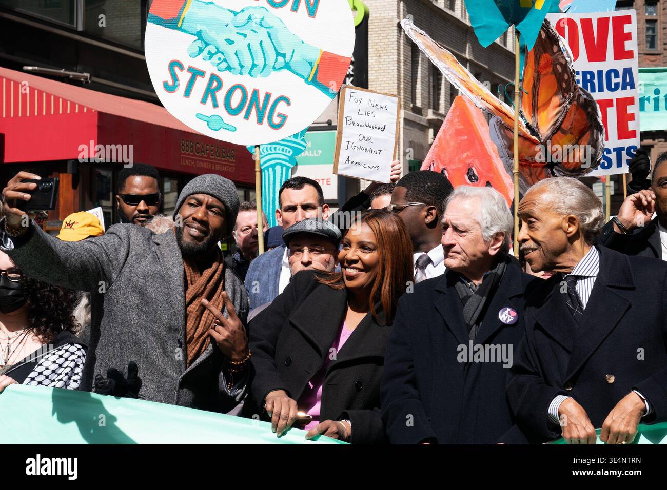Jumaane Williams, Letitia James, Robert De Niro, Reverend Al Sharpton ...