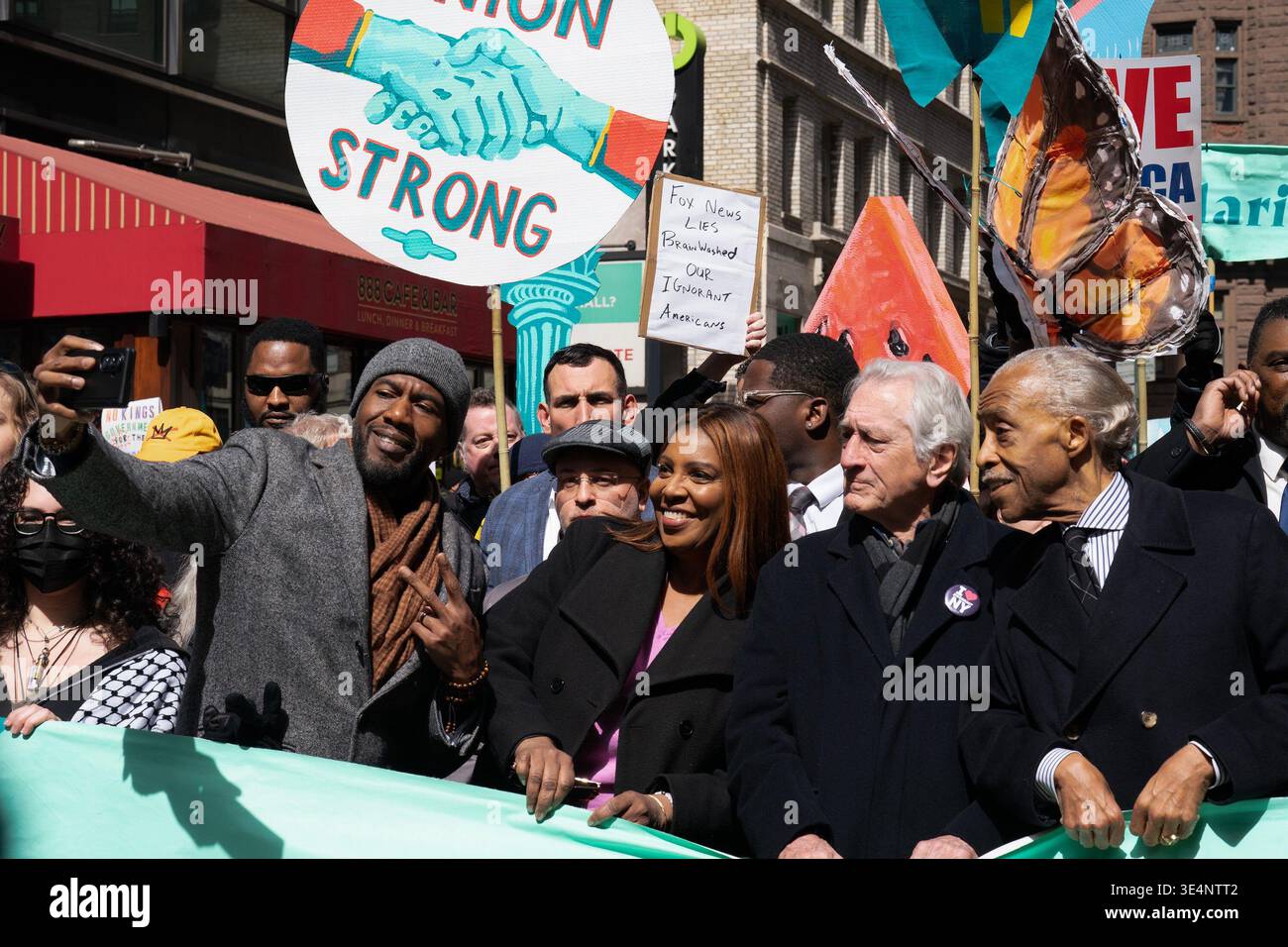 Jumaane Williams, Letitia James, Robert De Niro, Reverend Al Sharpton ...