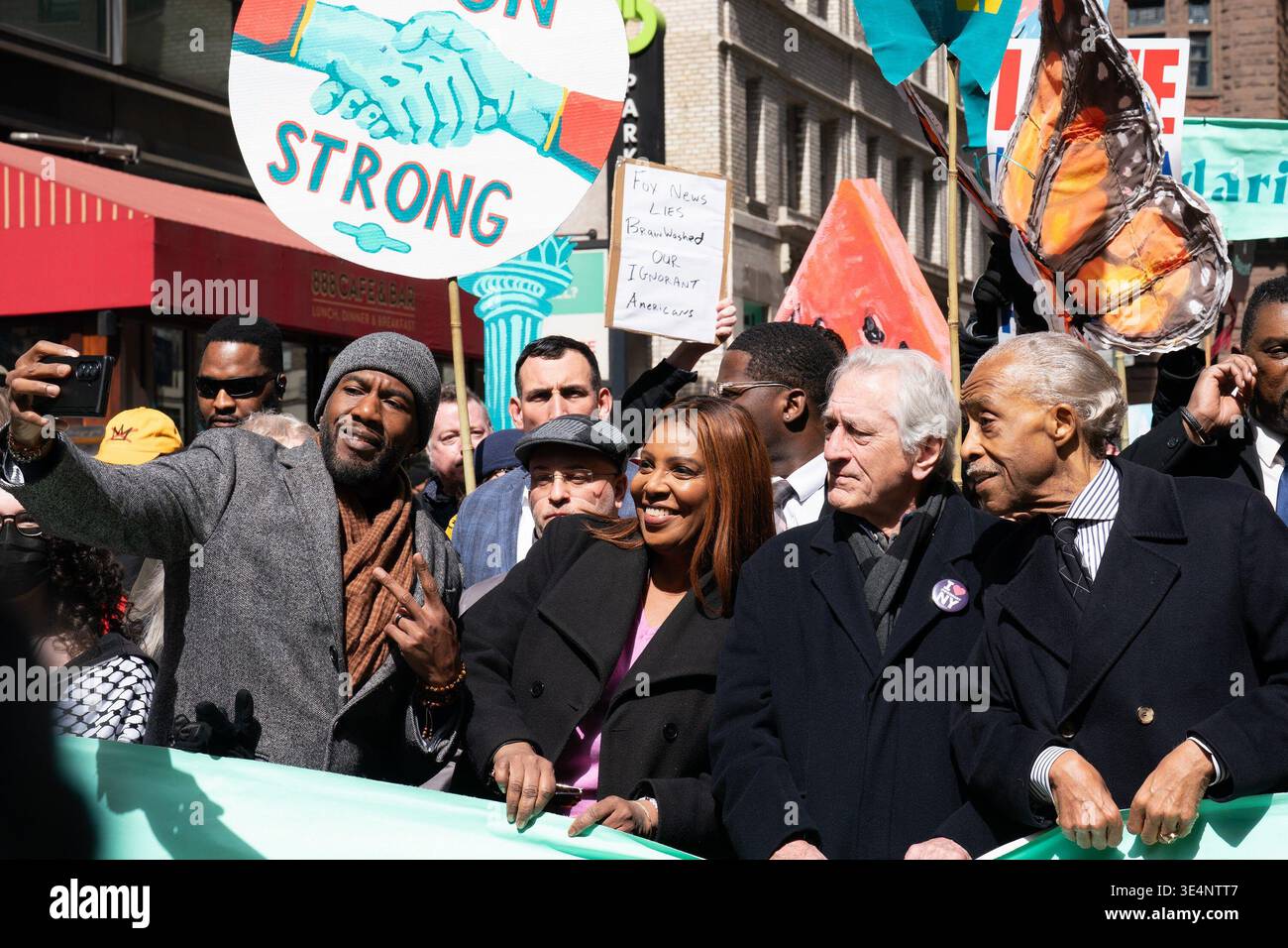 Jumaane Williams, Letitia James, Robert De Niro, Reverend Al Sharpton ...