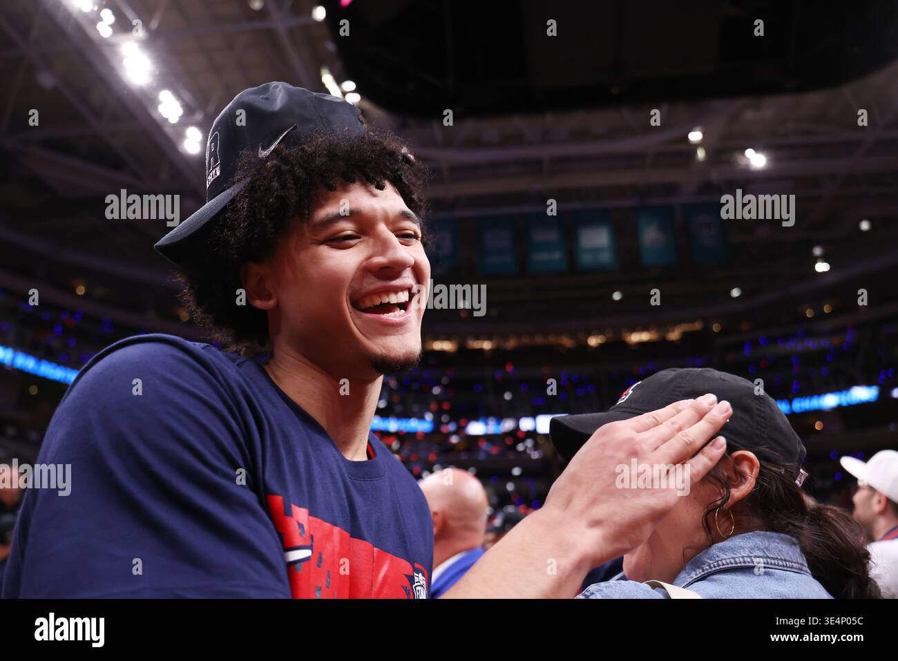 Arizona guard Brayden Burries smiles after a win over Purdue in the ...