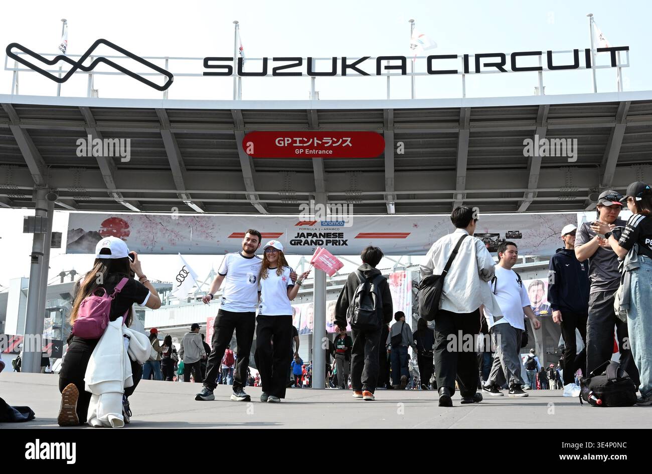 Many fans visit the Suzuka Circuit to watch the Formula 1 Japanese ...