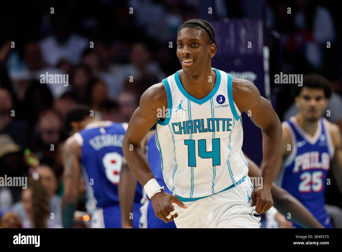 Charlotte Hornets forward Moussa Diabate runs the court during the ...
