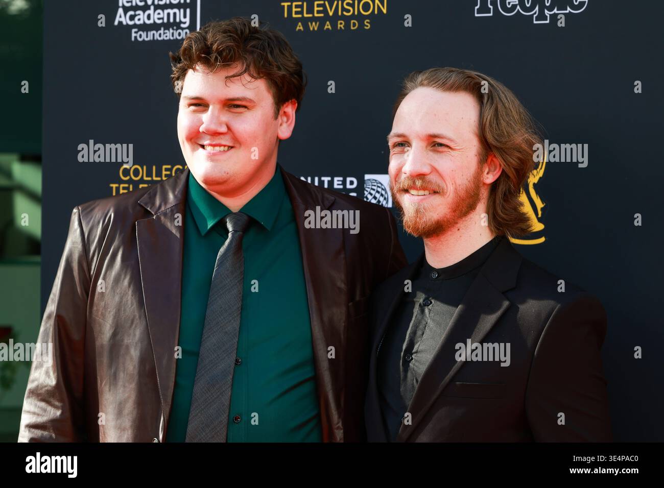 Connor Van Dyke, left, and Jaysen Duckworth walk the red carpet at the ...