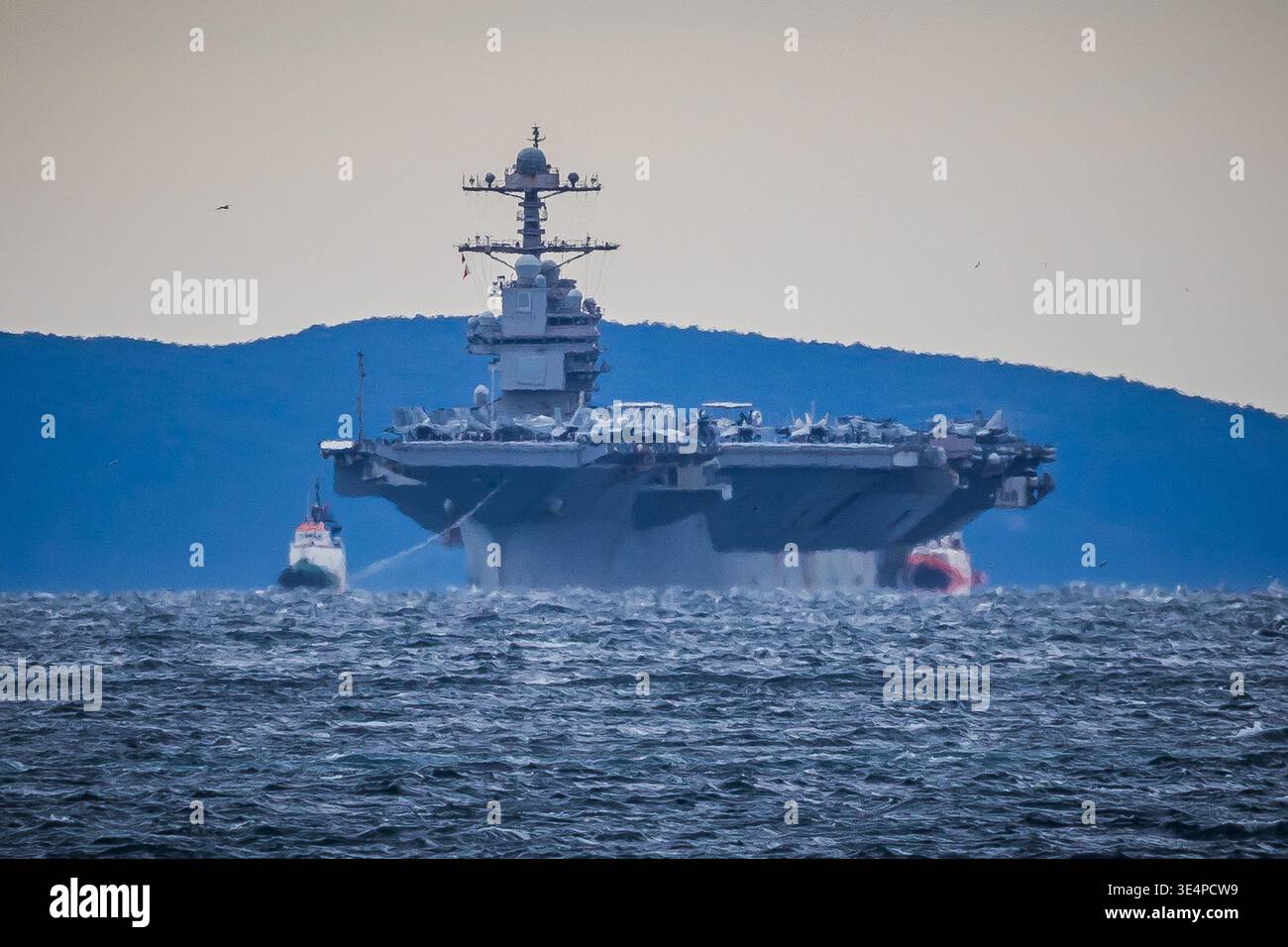 (260329) -- BEIJING, March 29, 2026 (Xinhua) -- The USS Gerald R. Ford ...