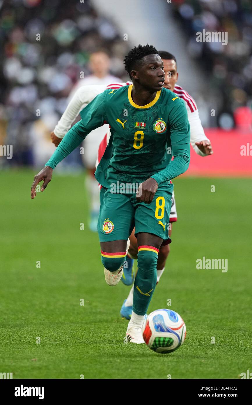 Lamine Camara of Senegal during friendly match between Senegal and Peru ...