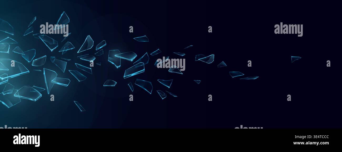 Ice fragments on black Stock Vector Images - Alamy