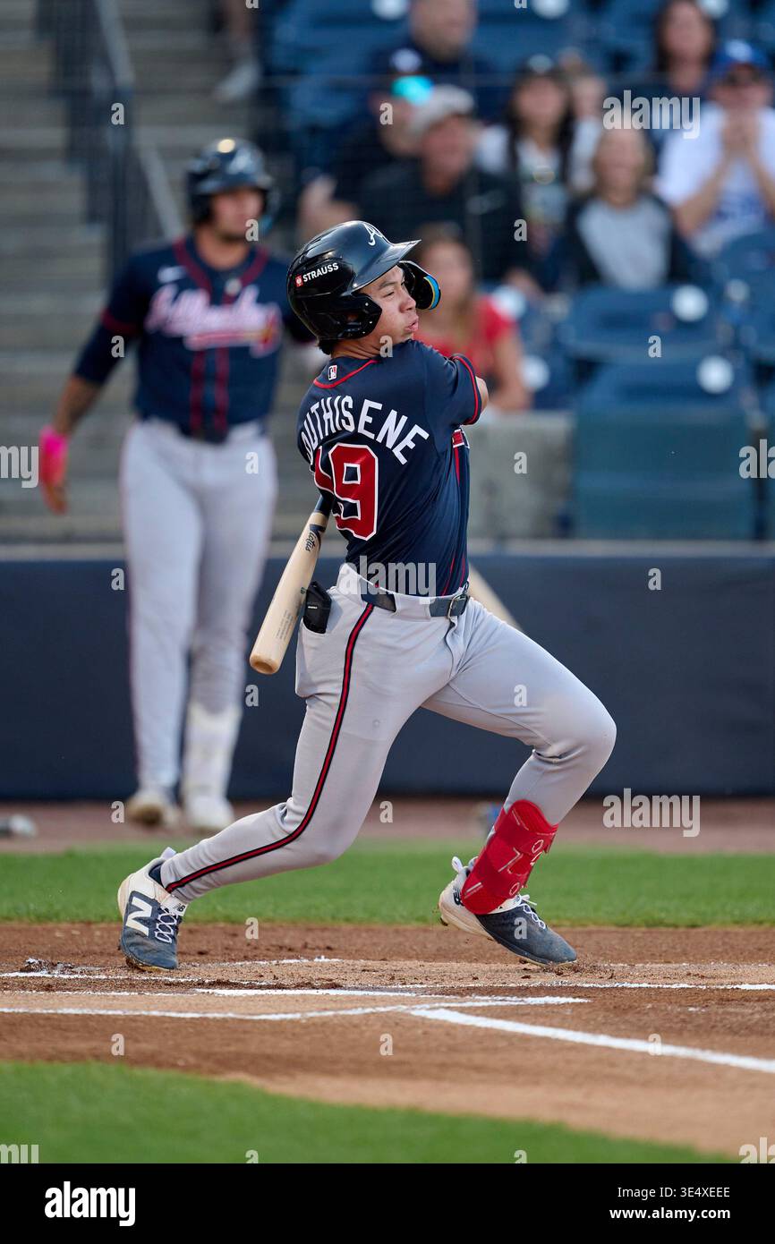 Atlanta Braves Tate Southisene (19) bats during an MLB Spring Breakout ...