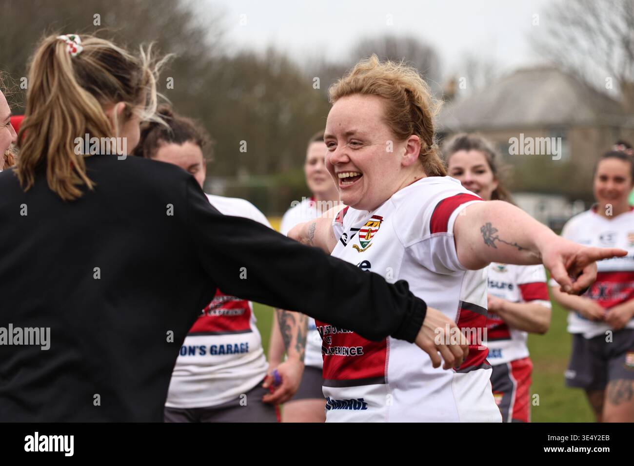 Jess Burrell (right) celebrating with teammate Alisha Webber (left ...