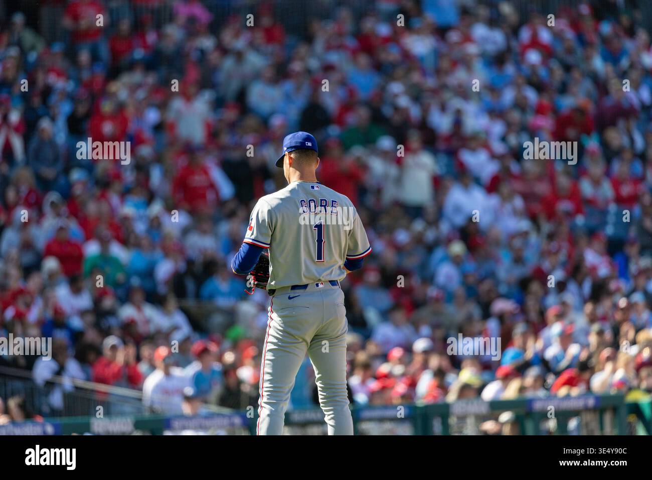 Texas Rangers pitcher MacKenzie Gore in action during a baseball game ...